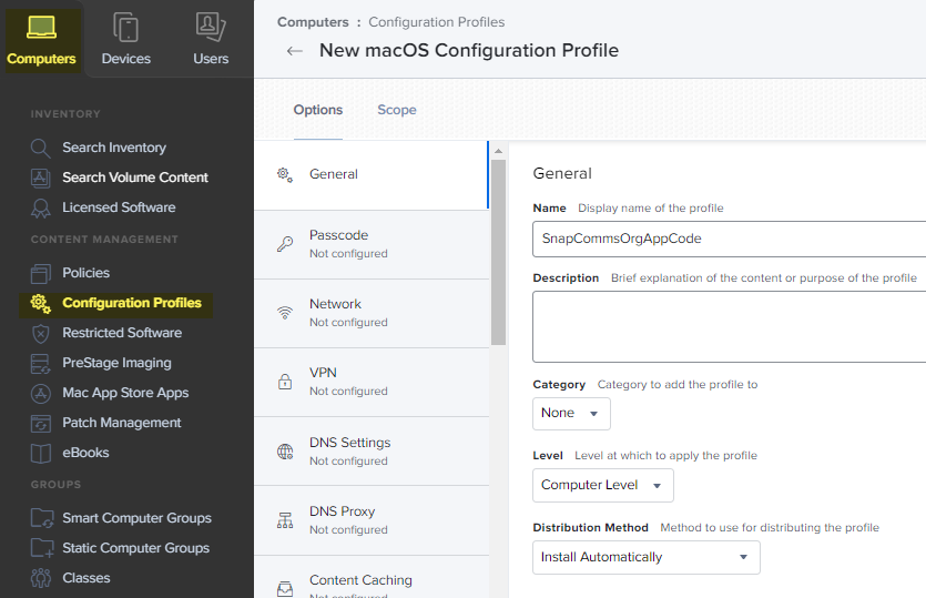 MAC App Deployment via MDM – SnapComms