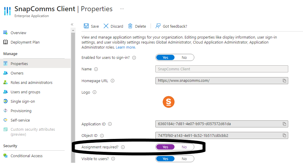 Azure AD (Microsoft Entra ID) Authentication for SnapComms Apps – SnapComms
